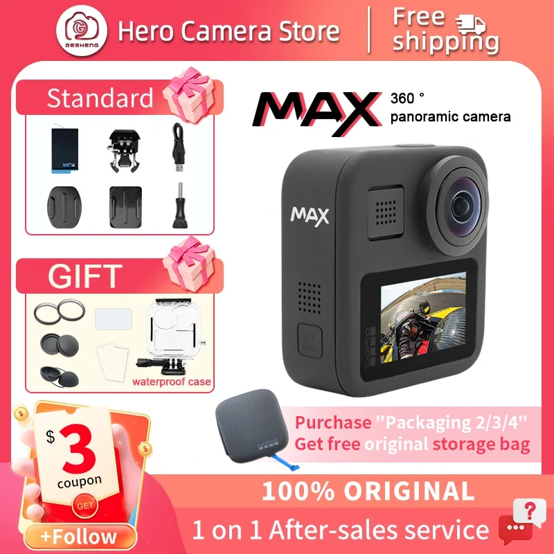GoPro-MAX-360-panorama-Sport-camera-go-pro-Max-360-original-camera-anti ...