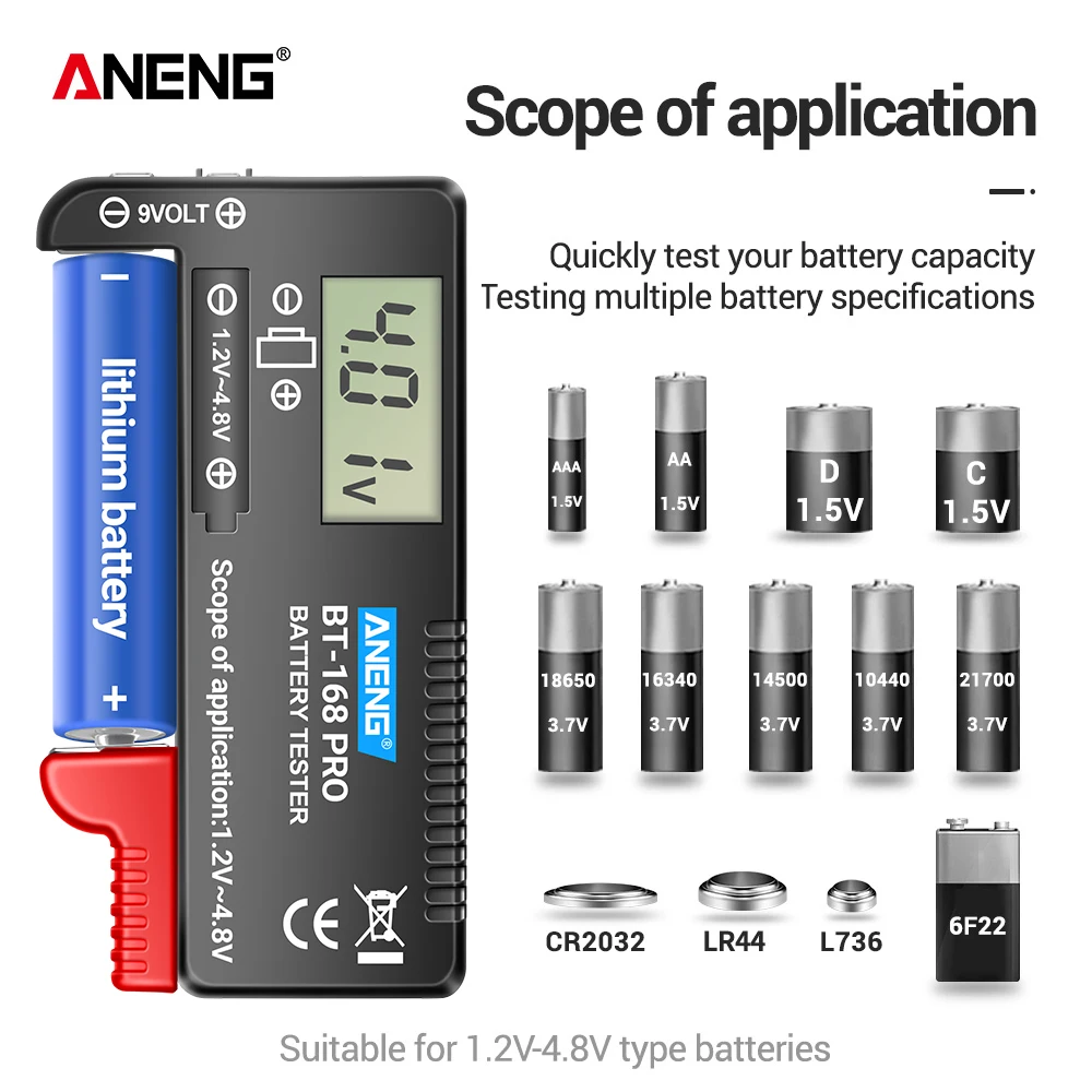 ANENG-BT-168-PRO-Digital-Lithium-Battery-Capacity-Tester-Checkered-load ...