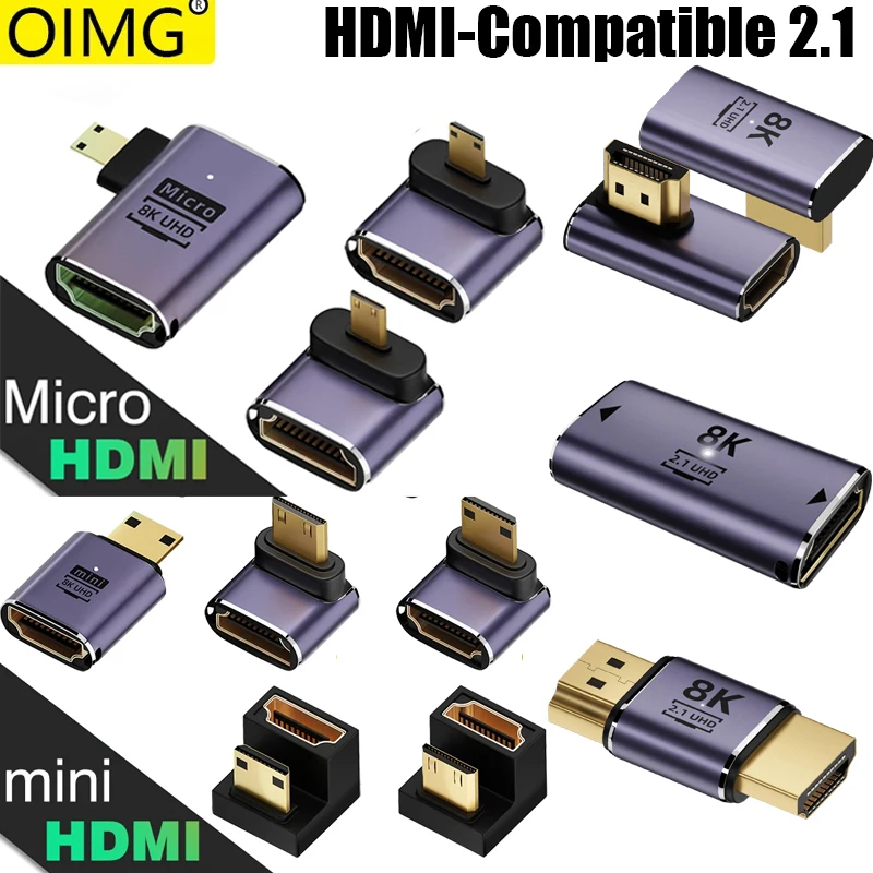 8K-60HZ-Mini-Micro-HDMI-to-HDMI-2-1-Compatible-Adapter-Converter-For ...