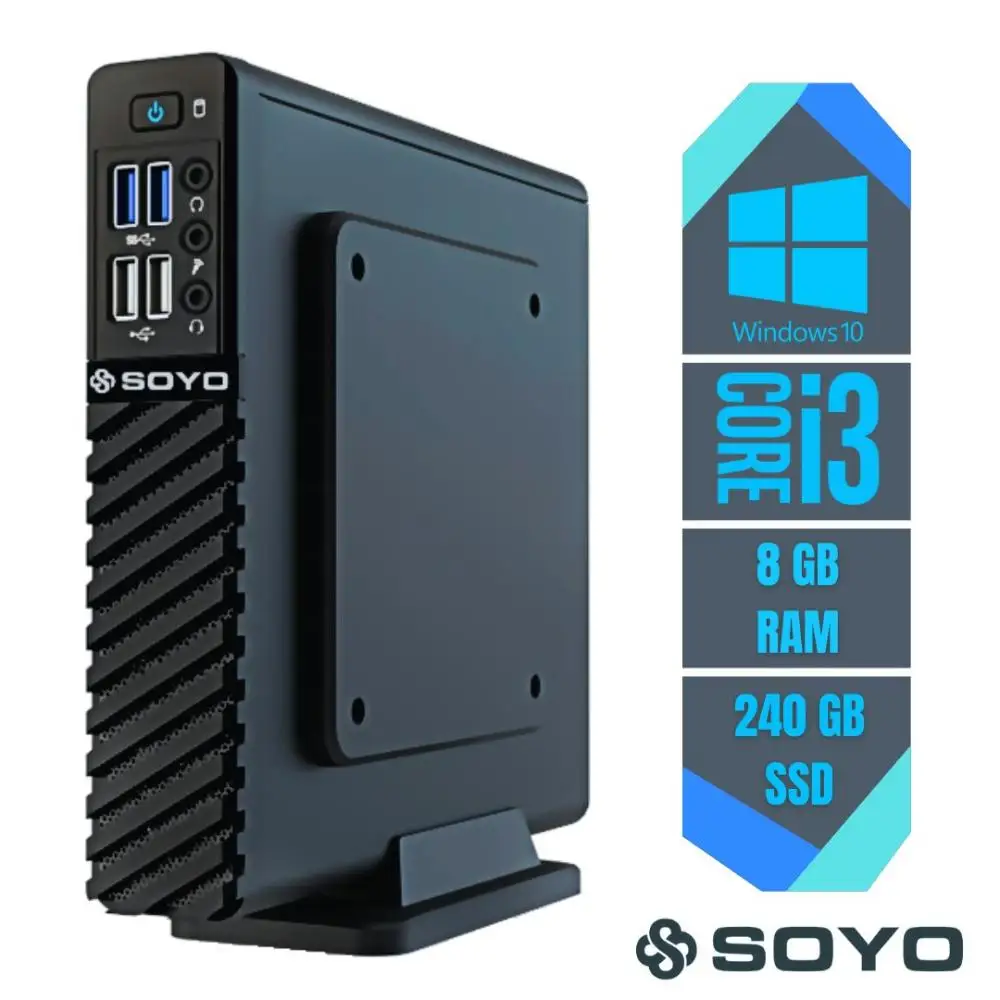 Mini Pc Intel Core I3 10th Generation 240GB Ssd 8GB Windows 10 - Soyo