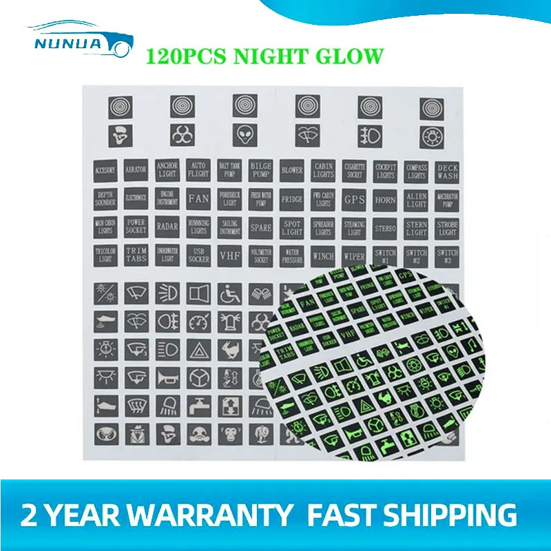 120-Sticker-Labels-Rocker-Switch-Label-Decal-Circuit-Panel-Luminous ...