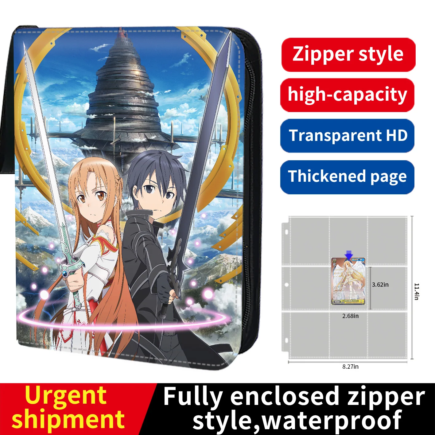 Sword-art-online-Card-Binder-9-Pocket-Trading-Card-Holder-Anime-Card ...