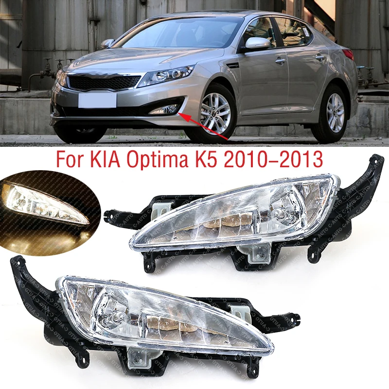 For Kia Optima K5 2010 2011 2012 2013 Car Front Bumper Drl Daytime Driving Running Light Fog ...