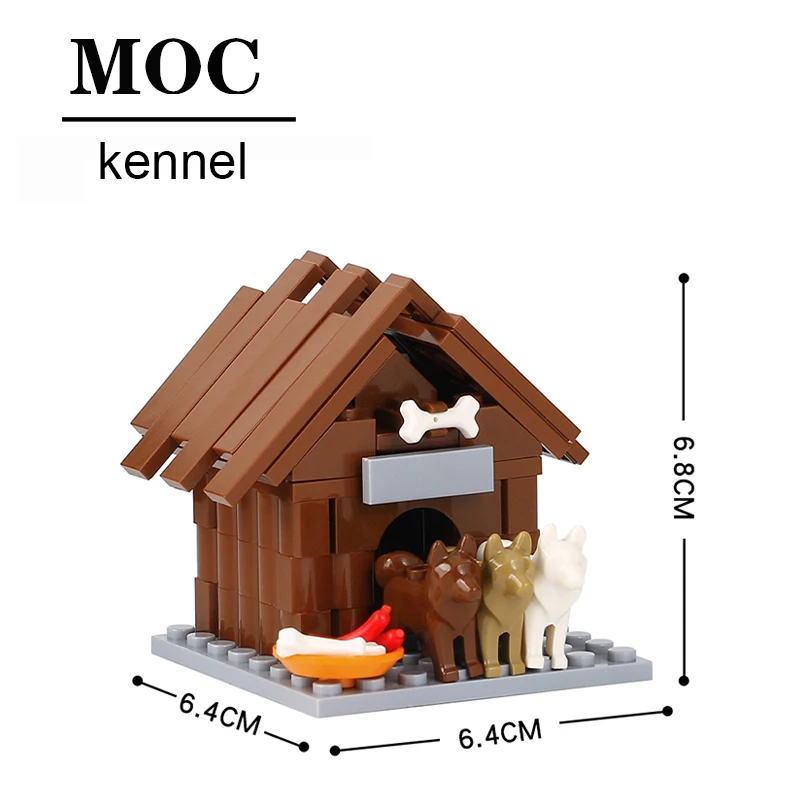 MOC3005-Farm-Series-Doghouse-Brick-Dog-Animal-Street-View-Building ...