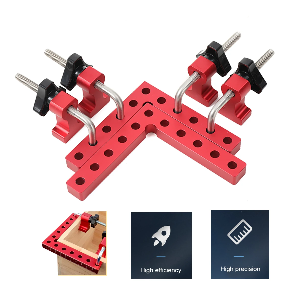 90 Degree Positioning Squares Right Angle Clamps L-Shaped Aluminum ...