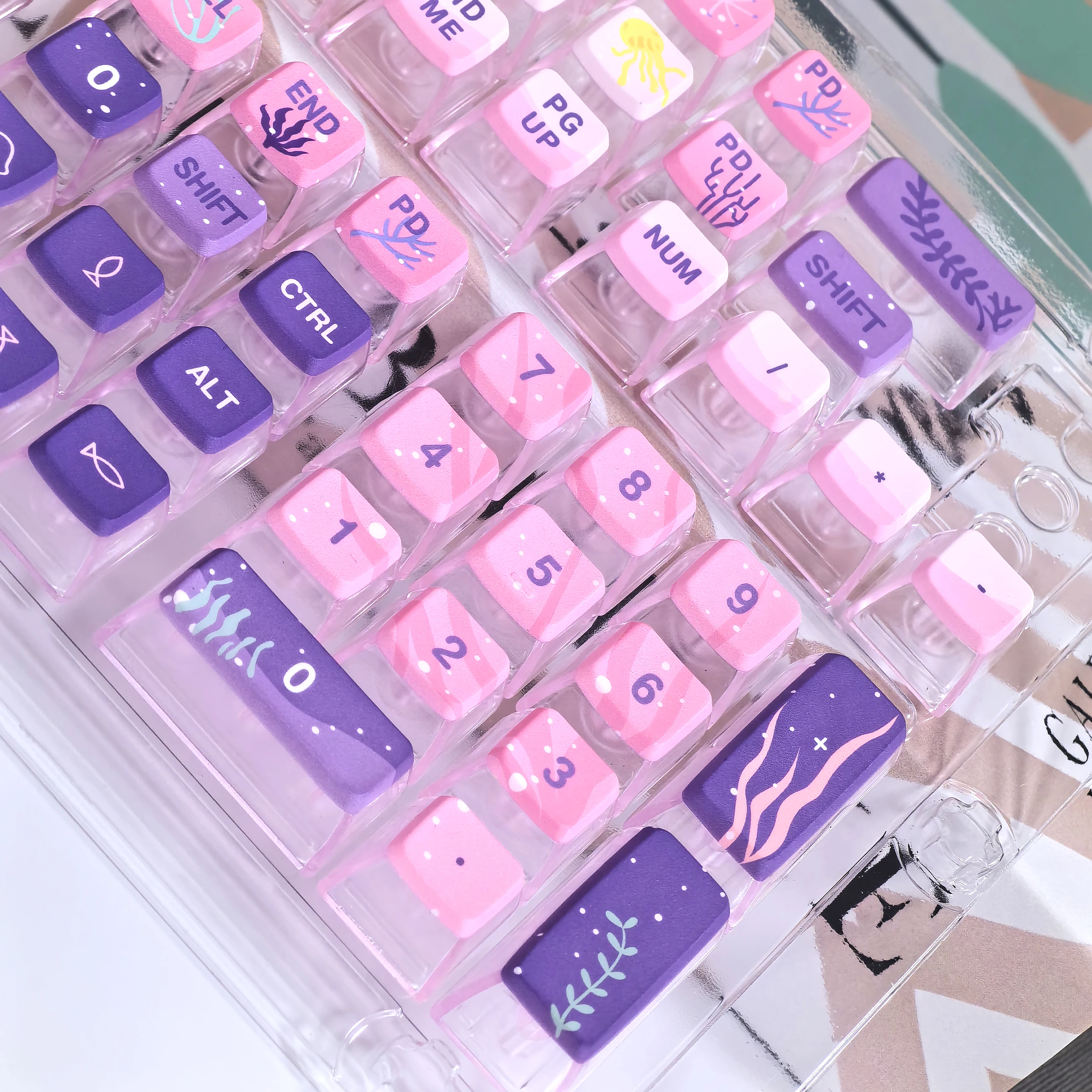 Underwater-World-Keycap-Crystal-Pudding-Translucent-117-Key-Asa-Height ...