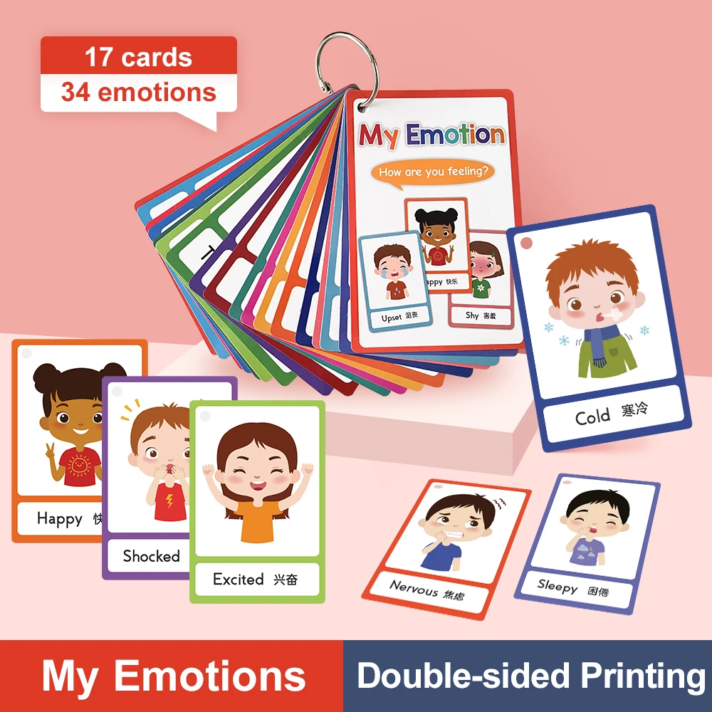 17-cards-34-Feelings-Emotions-Illness-in-English-Words-Cards-Learning ...