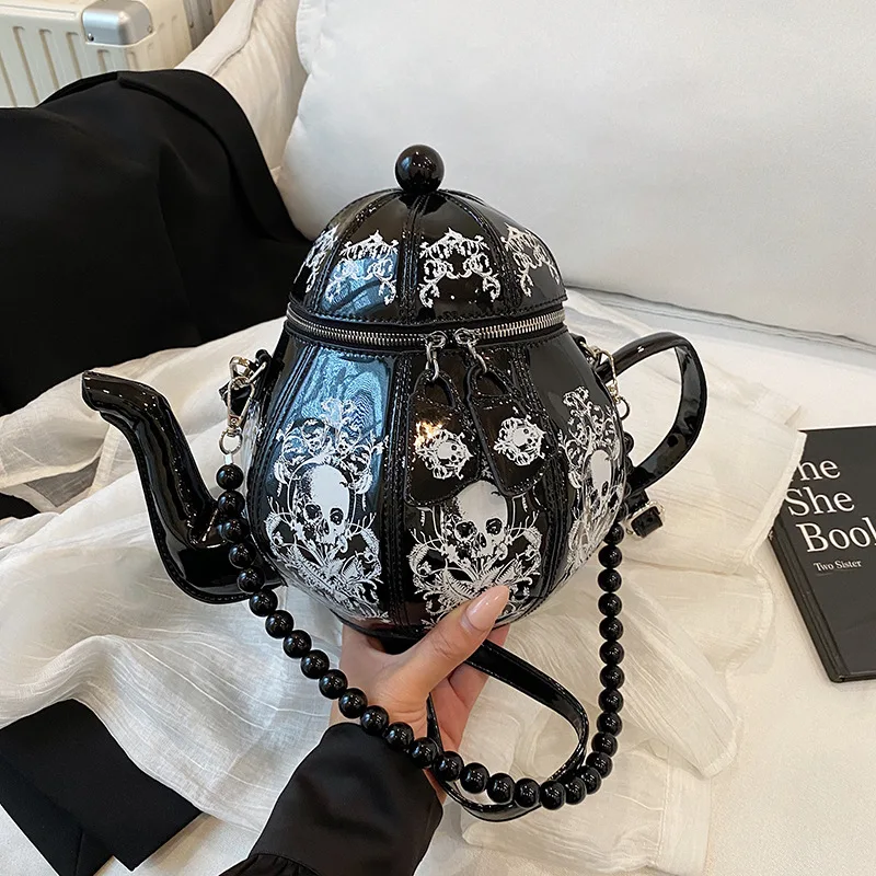 2025 Chains Teapot Design Handbags Creative Personality Pearls Chains ...