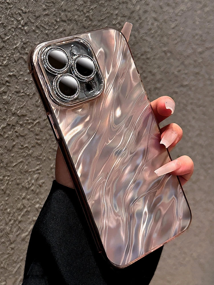 Luxury-3D-Water-Ripple-Plating-Phone-Case-For-iPhone-15-14-Pro-Max-13 ...