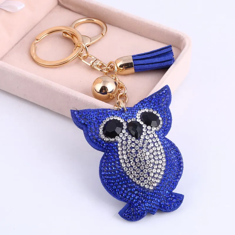 Zoshi Gold Plated Keychains For Women Rhinestone Owl Bags Pendant Car ...