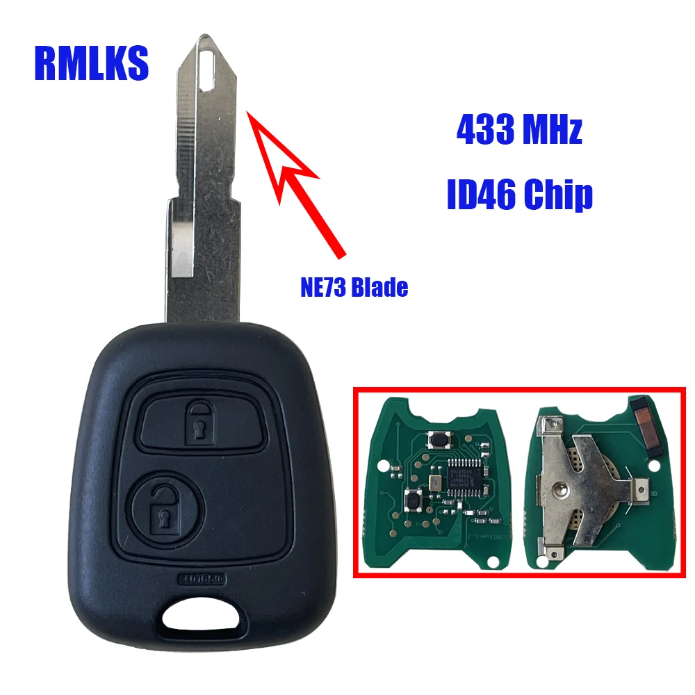 NE73-Blade-Remote-Key-Fob-Controller-per-PEUGEOT-206-207-433MHZ-con ...