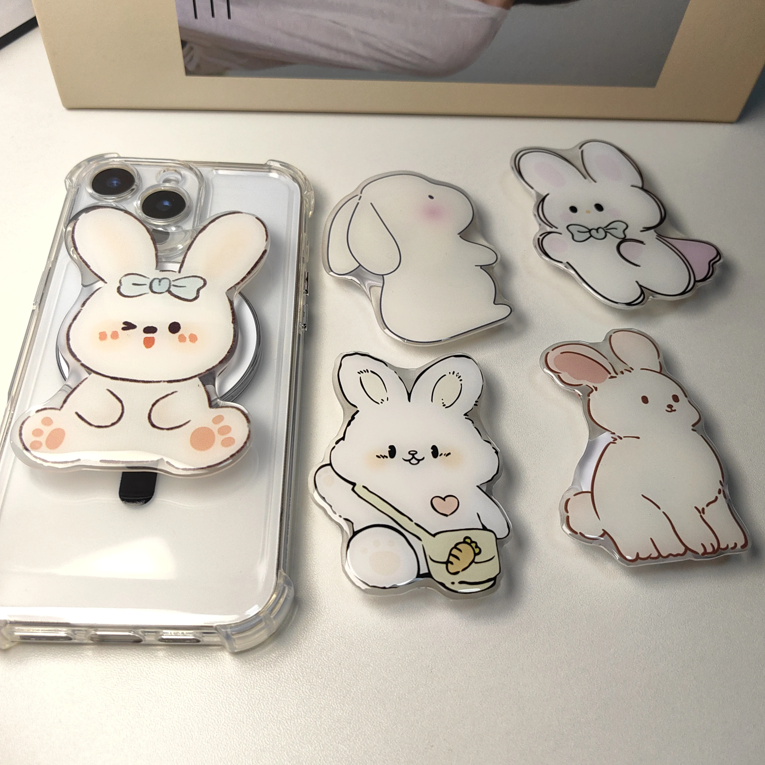 Cute Pet Lovely Rabbit Phone Holder Griptok Support For iPhone Samsung ...
