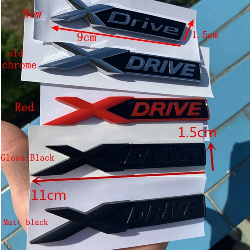 Chrome Black Fender Letters New XDrive Old XDRIVE Emblems For BMW 1 3 4 ...