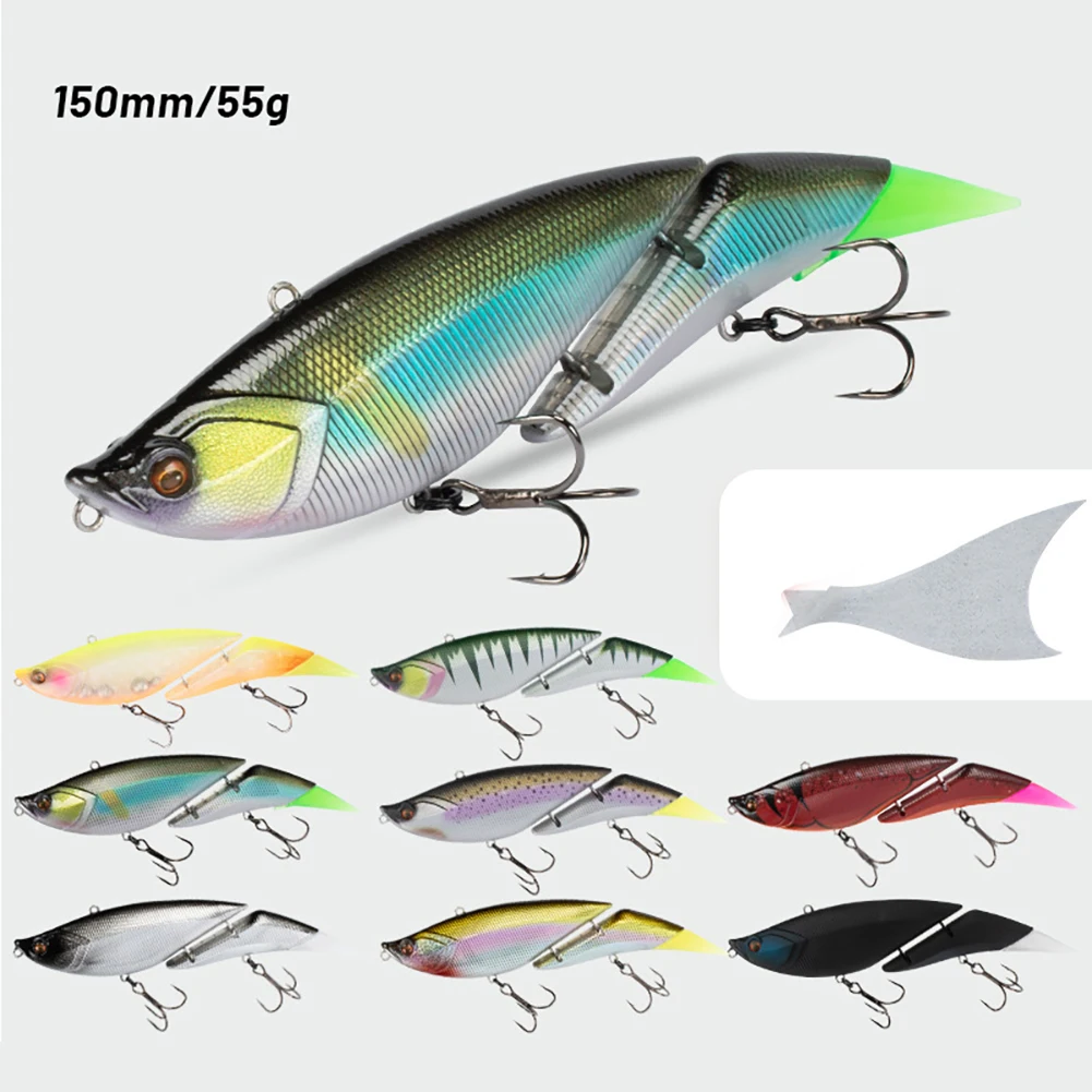 Fishing-Lure-Bait-Segmented-2-Jointed-Swim-Baits-7-48-55g-Slow-Sinking ...