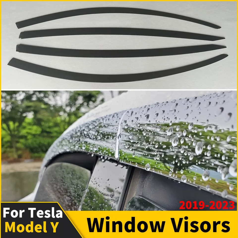 Car Window Shades Tesla Model 3 Window Wind Deflector For Tunland 7/9 ...