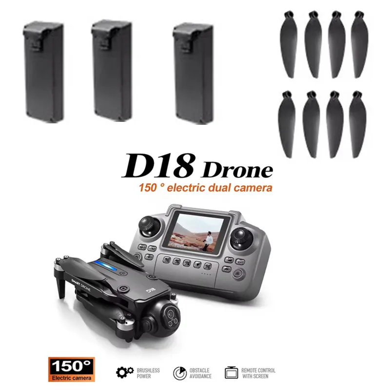 D18 Screen RC Drone battery/Propeller for D18 RC Drone Accessories D18 ...