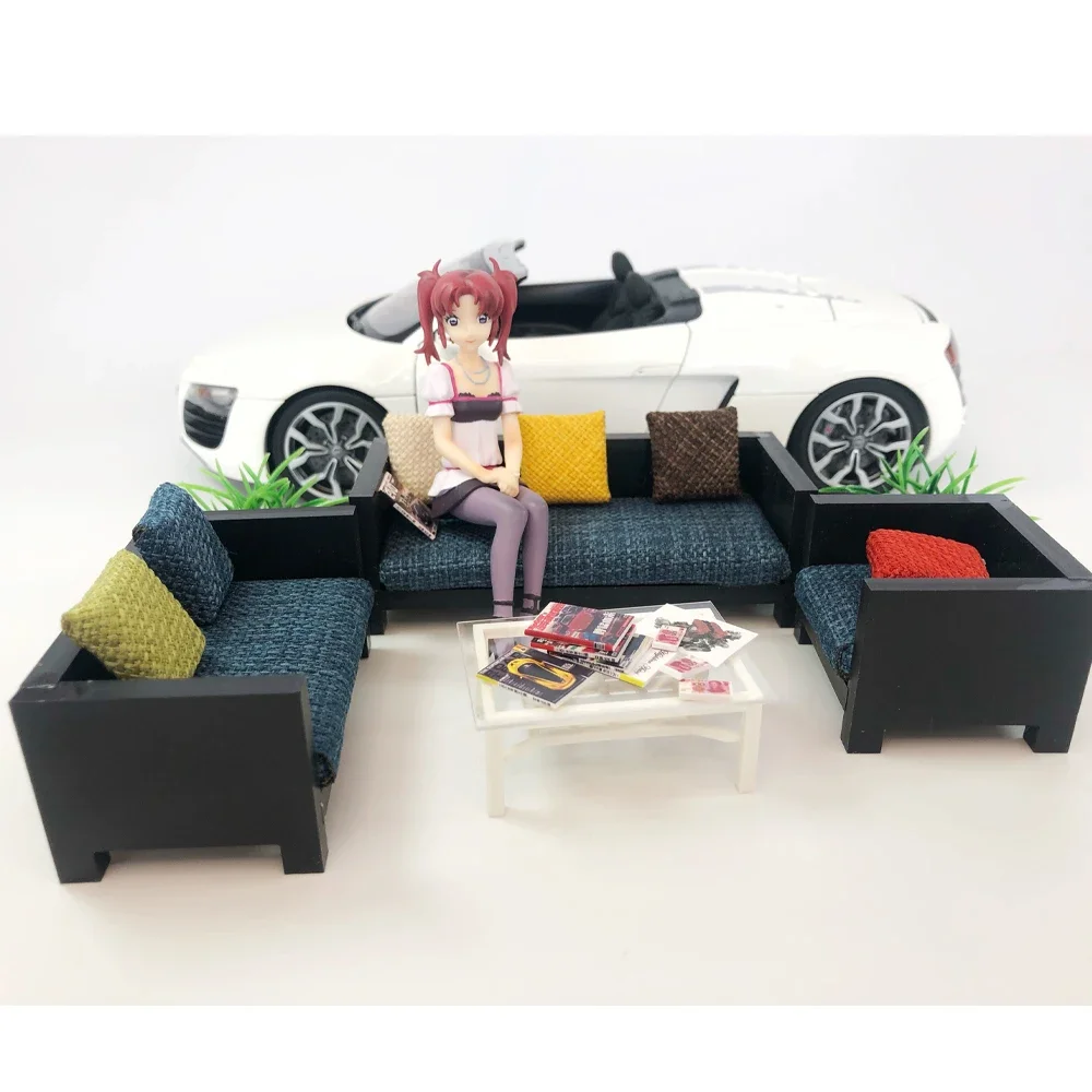 New-1-18-Diorama-Car-Garage-Sofa-Table-Furniture-Seat-Model-Scene ...