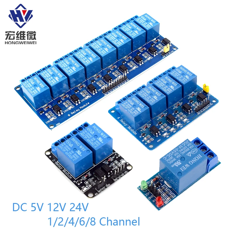 DC-5V-12V-24V-1-2-4-6-8-Channel-Relay-Module-Board-Shield-with ...
