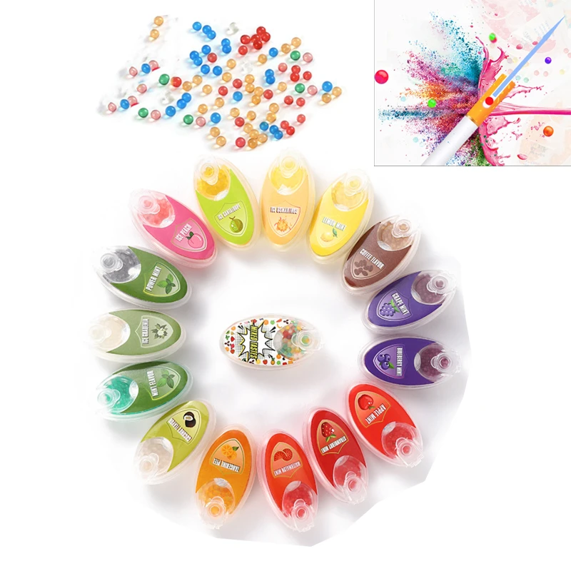 100pcs Mixed Fruit Flavor Popping Capsule Ball Ice Mint Burst Beads ...
