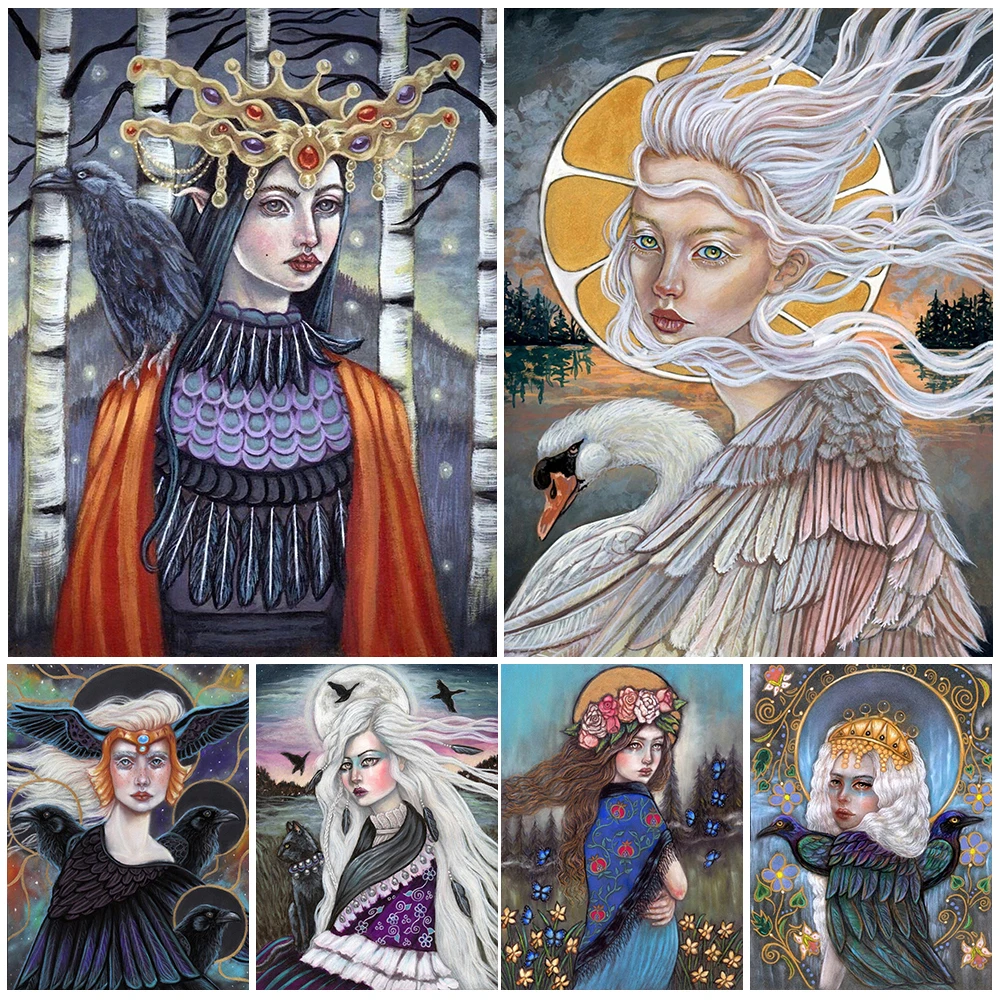 Goddess-Pagan-And-Fairy-Raven-Wall-Art-Hare-Witch-Art-Poster-And-Prints ...