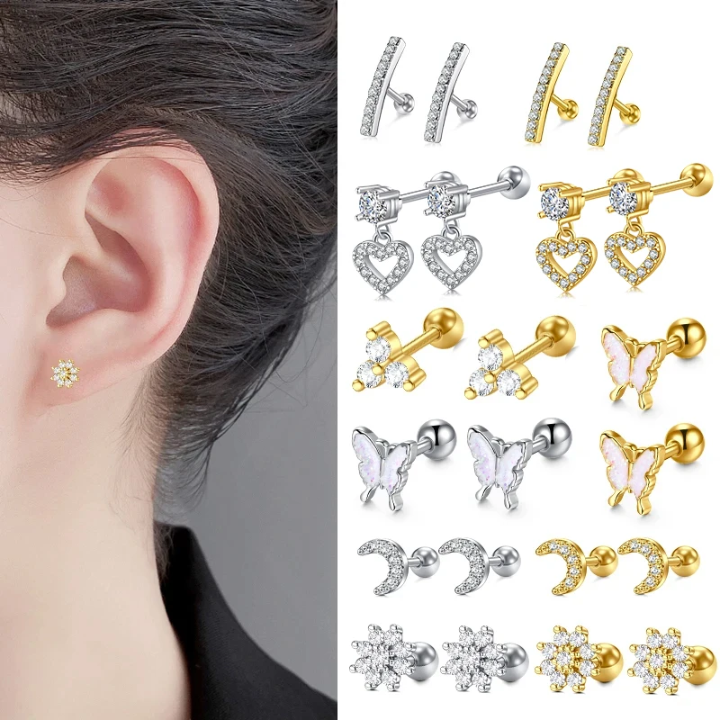 Pendientes-de-tuerca-de-oreja-para-mujer-CZ-amor-coraz-n-mariposa-h ...