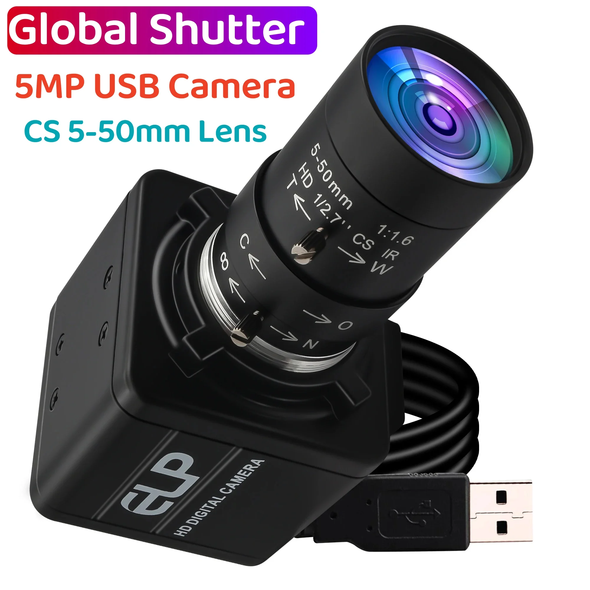 ELP-5MP-Global-Shutter-Mannual-Zoom-USB-Camera-High-Speed-60fps-10X ...