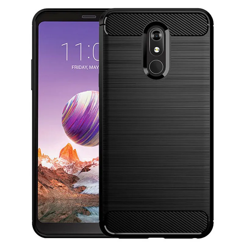 Soft-TPU-Matte-Case-for-LG-Stylo-5-stylo5-Shockproof-Carbon-Fiber-Phone ...
