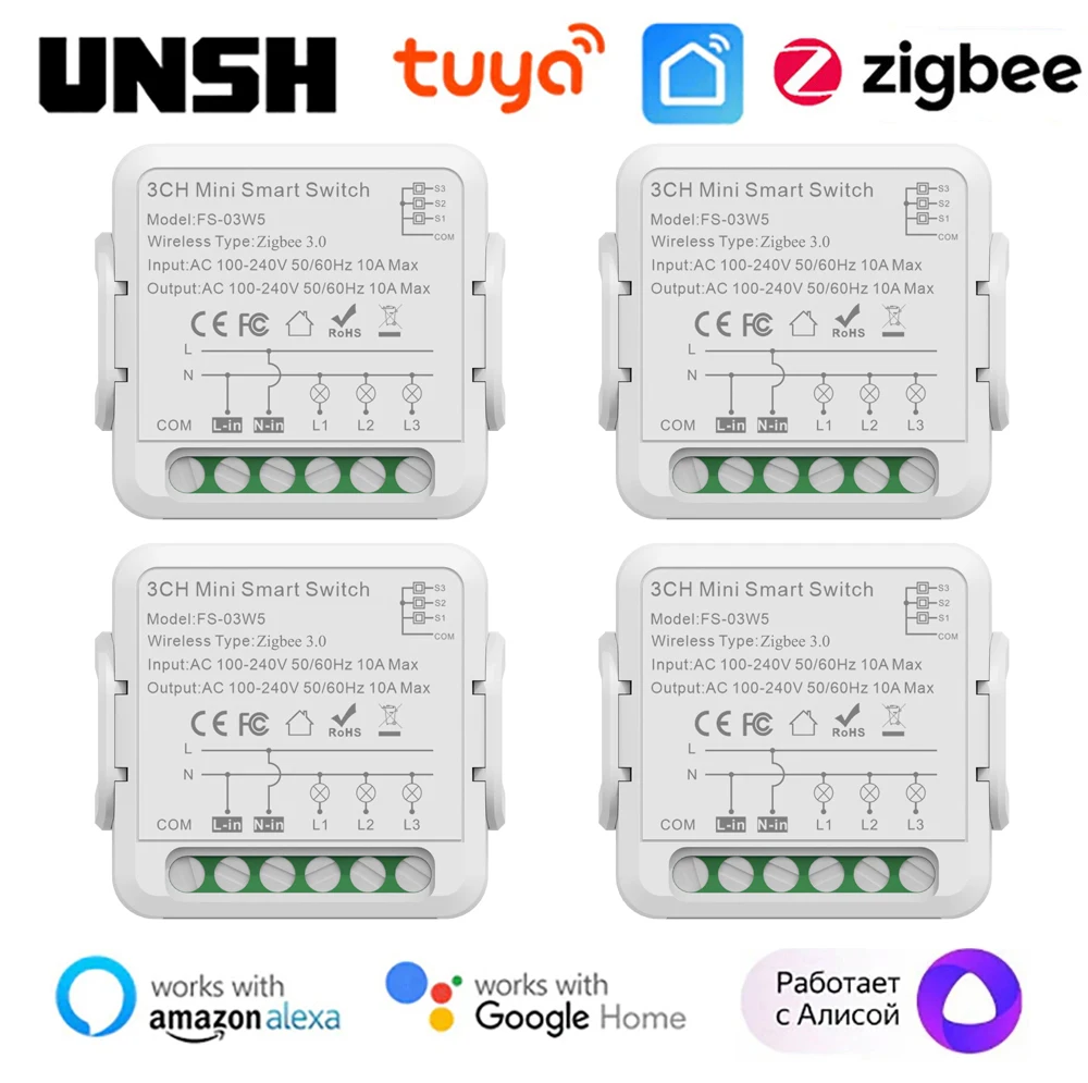 Tuya-Zigbee-3-0-1-2-3-Gang-Smart-Light-Switch-2-Way-Control-Breaker ...