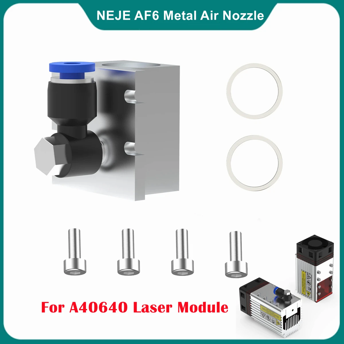 Neje Af6/af8 Cnc Metal Air Nozzle For Neje A40640 Laser Module High ...