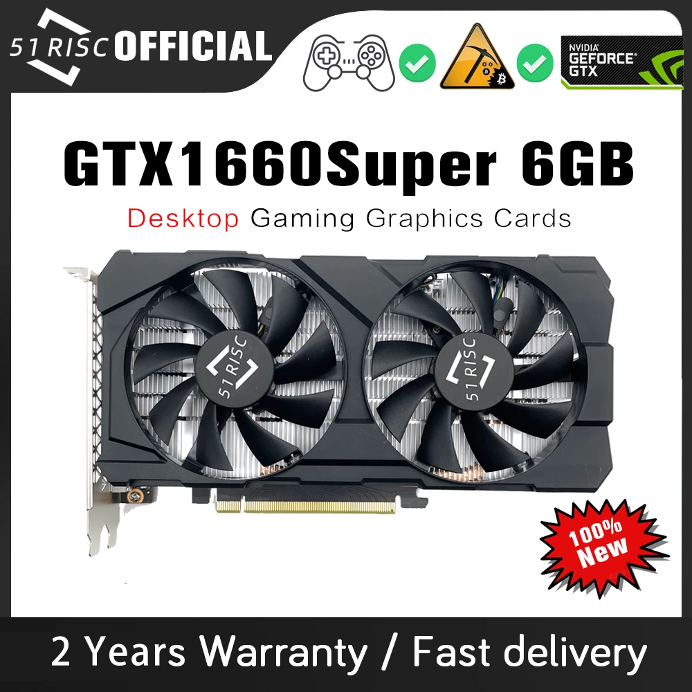 Original 51risc Gtx 1660super 6gb Gaming Video Card Nvidia Gtx1660 6gb ...