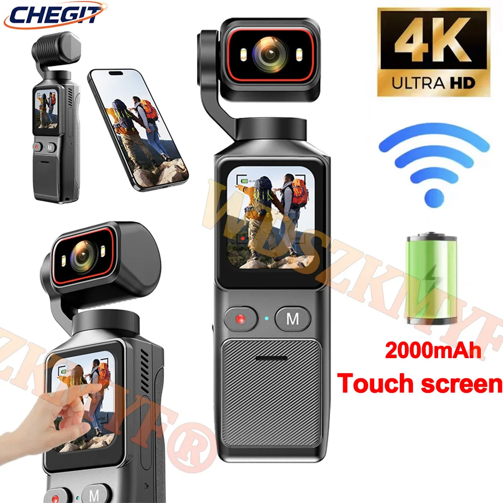 4K Handheld action camera With touchscreen,4K 1080P 30fpPocket camera ...