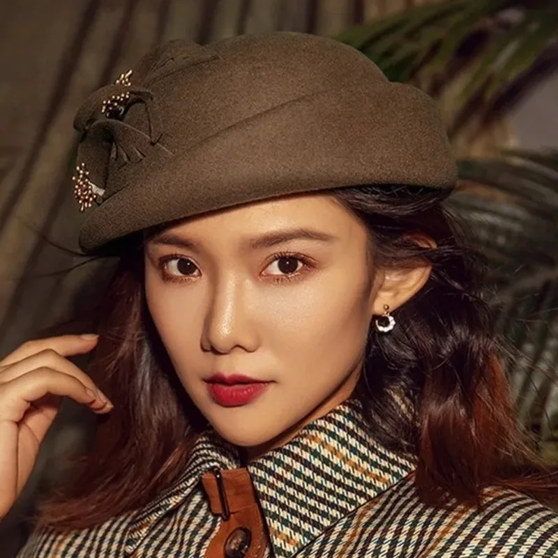 Female-Chic-Fascinator-Irregular-Pillbox-Cap-Fashion-Cloche-Hats-Woman ...