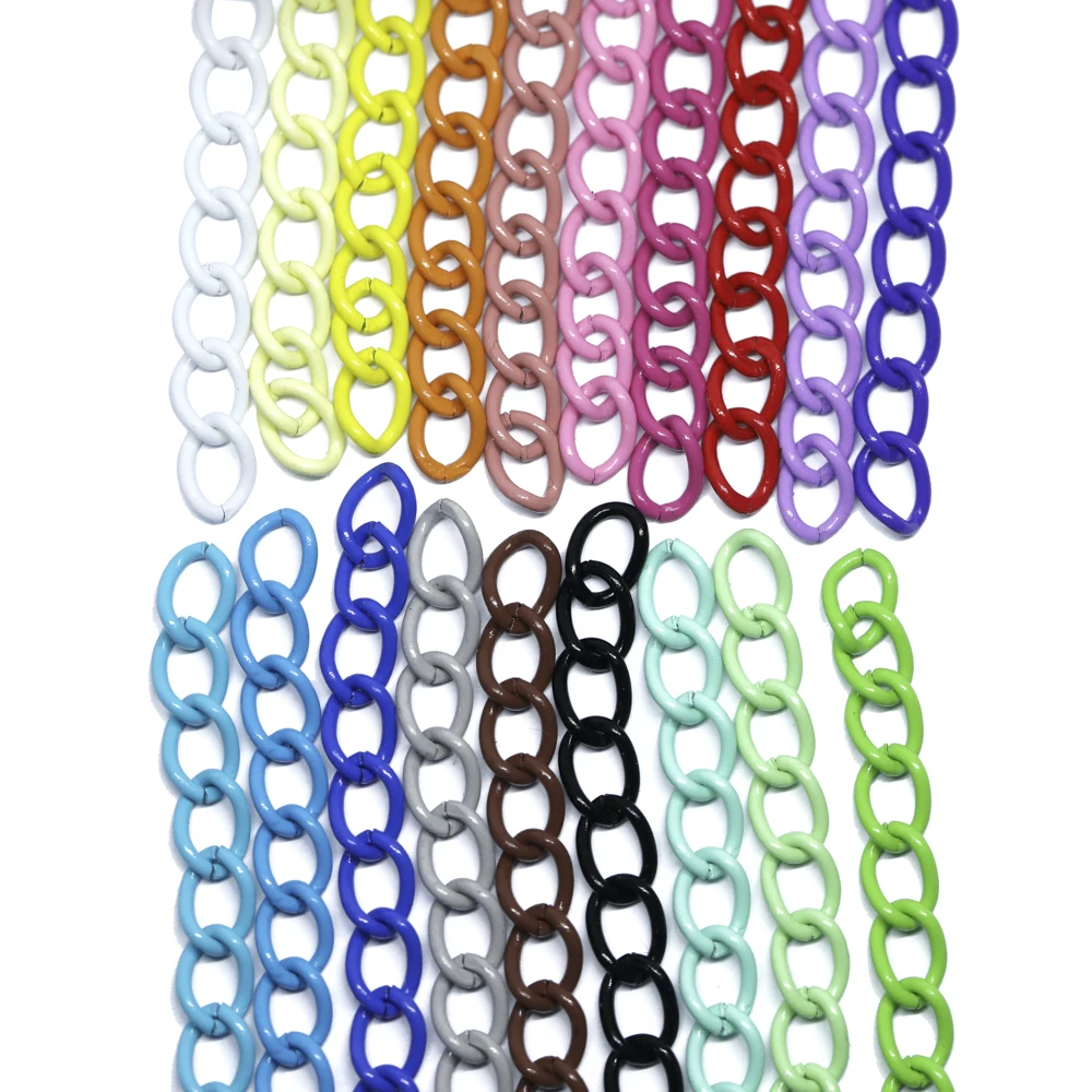 REGELIN 50pcs/lot 19 Colors Key Chain Colorful End Chains Extended ...