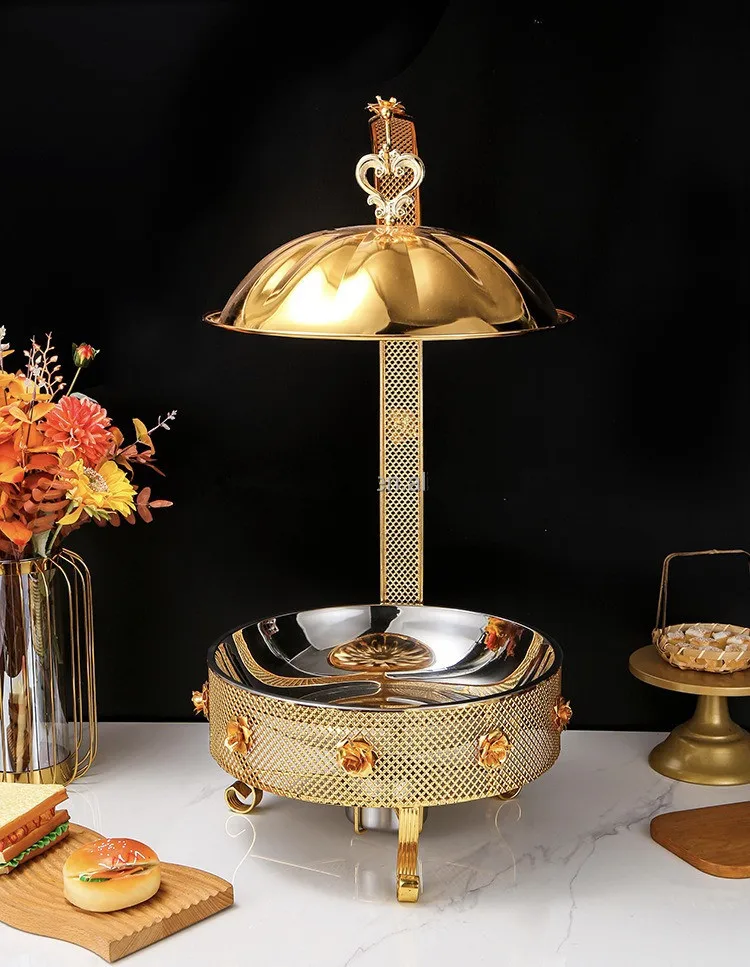 7L-Luxury-Large-Stainless-Steel-Chafing-Dish-Gold-Chafing-Dish-Food ...