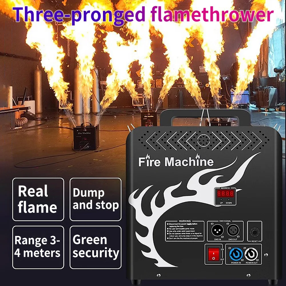 3-Head-Flamethrower-DJ-Stage-Effect-Flame-Spraying-Machine-DMX512-Flame ...