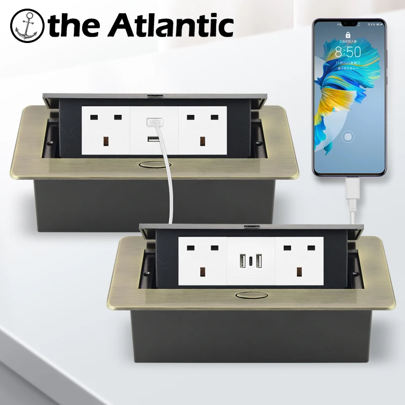 UK-Powerstrip-Bench-Outlet-Recessed-Plug-POP-UP-Socket-Desktop-Socket ...
