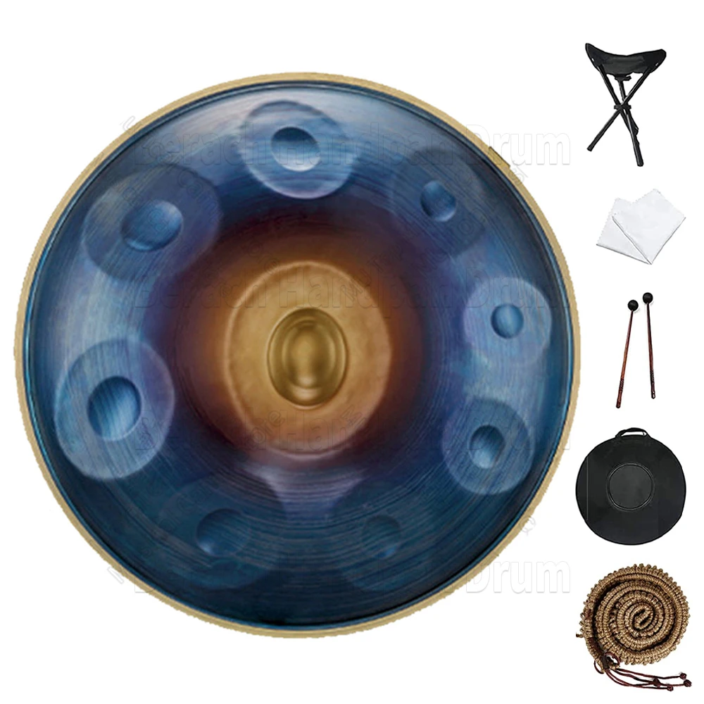 Hluru handpan drum 22 inch 9/10 note D minor steel tongue drum ...