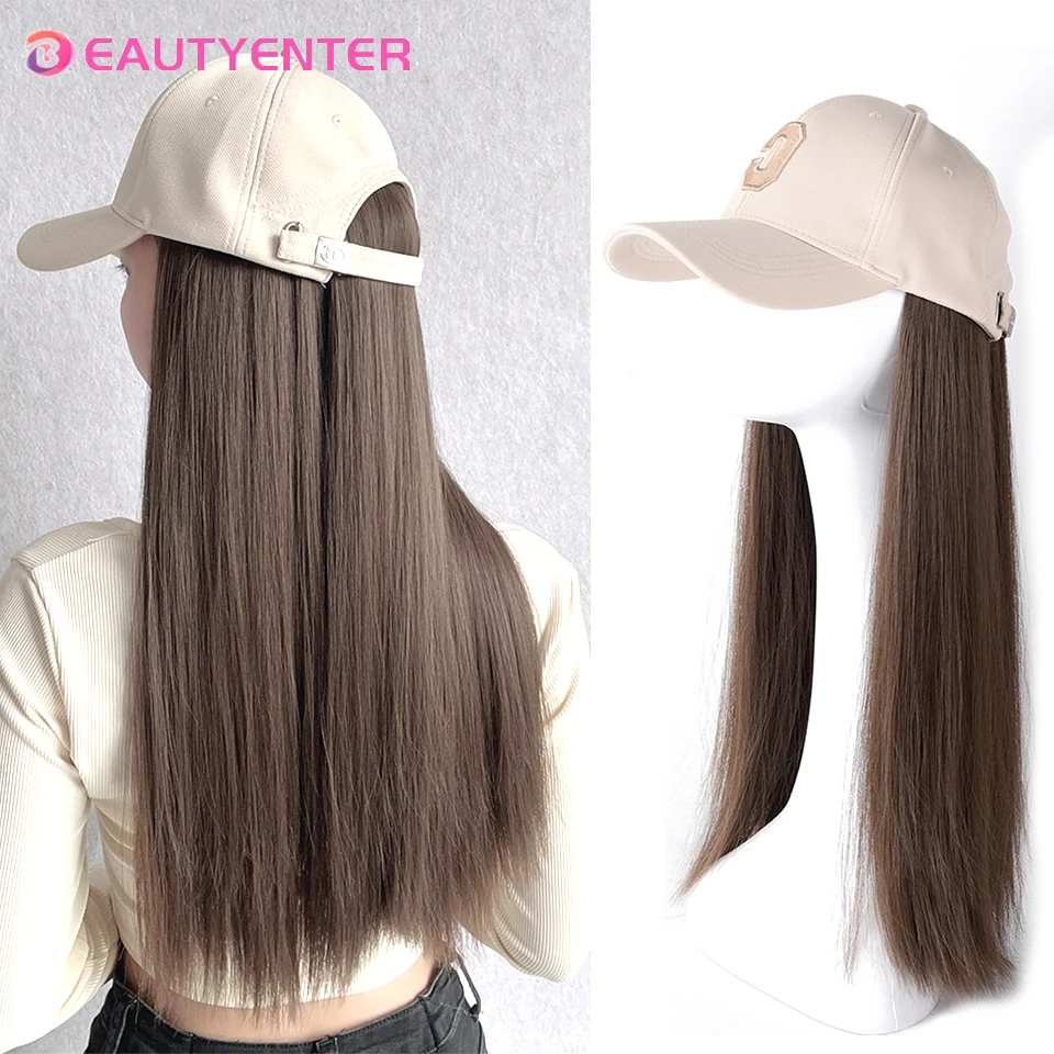 Hat-wig-one-female-spring-and-summer-Joker-fashion-visor-Cap-straight ...