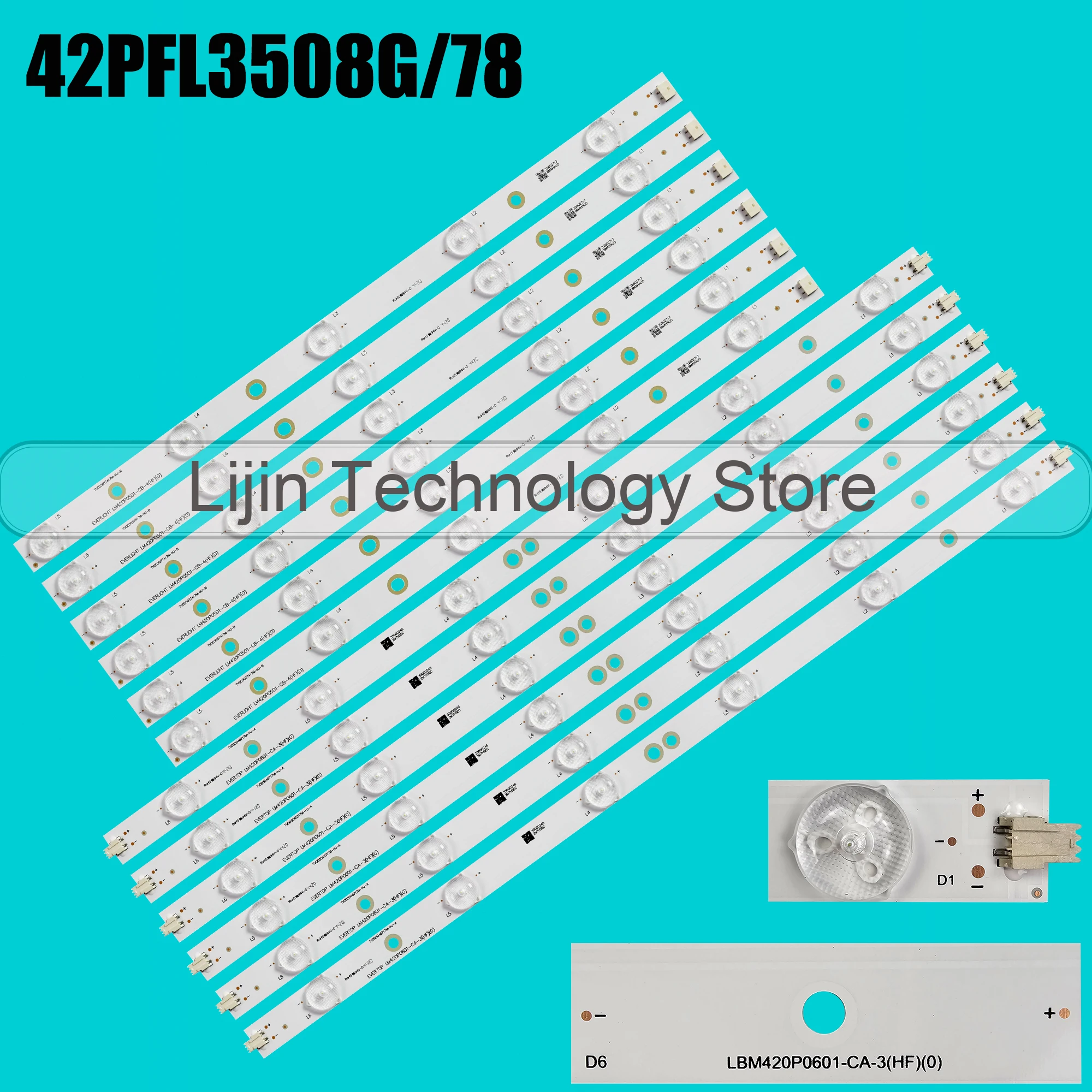 Tira-LED-para-42PFL3208T-42Pfl3508-42PFL3208H-12-42PFL3018T-60 ...