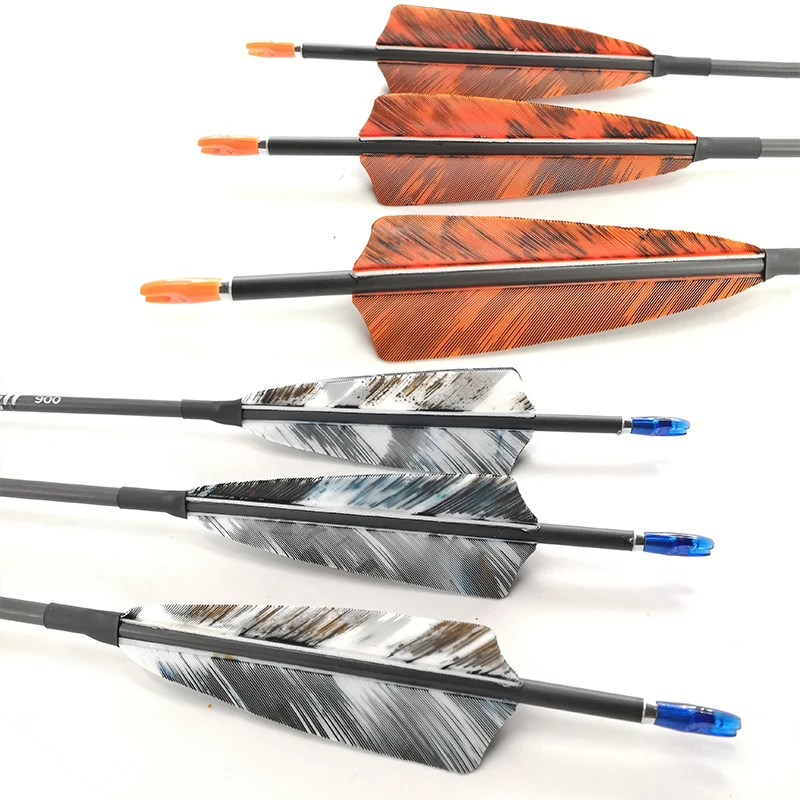 6/12PCS Archery Carbon Arrows, Spine 400-1000 internal diameter4.2mm ...