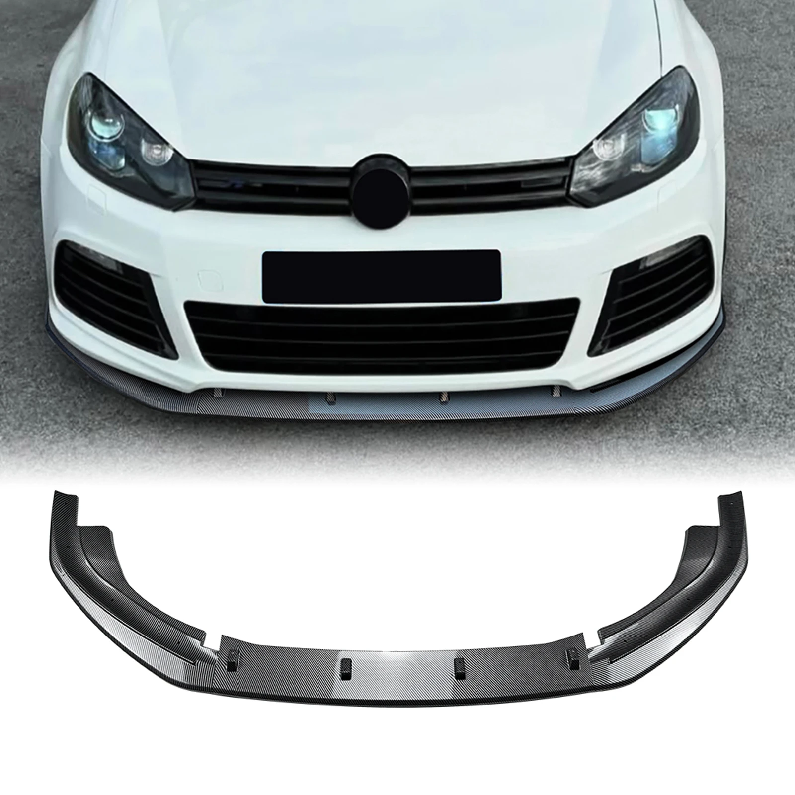 For Volkswagen VW Golf 6 MK6 R 2010-2013 Front Bumper Spoiler Lip ...