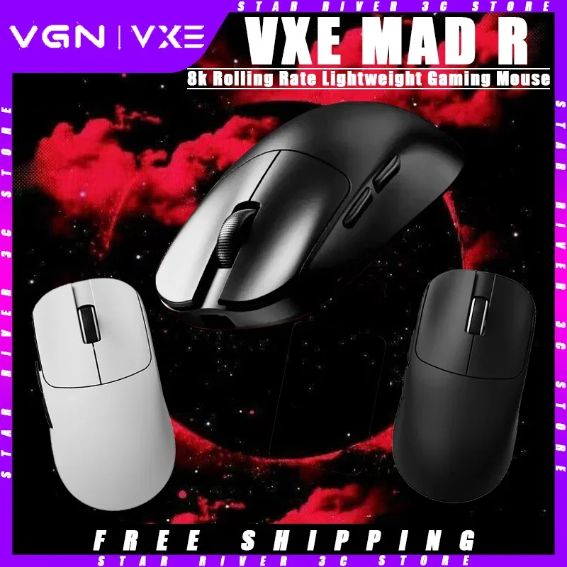 VGN-VXE-MAD-R-MAJOR-Gaming-Mouse-8k-Polling-Rate-FPS-PAW3950-Sensor ...