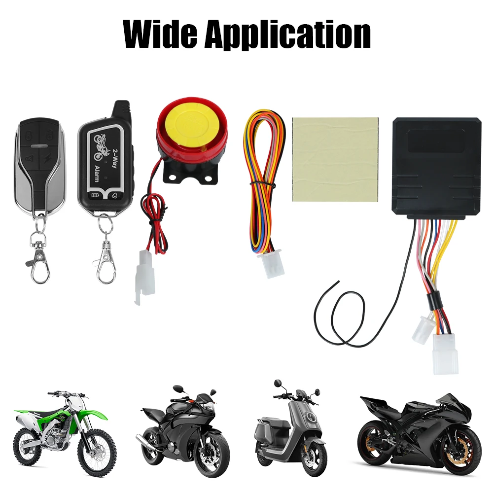 Motorcycle-2-Way-Alarm-System-Remote-Control-12V-E-bike-Scooter ...