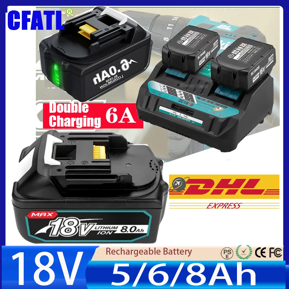 Bater-a-de-18v-para-destornillador-makita-BL1860-BL1850B-BL1850-BL1840-BL1830-cargador-de-18v ...