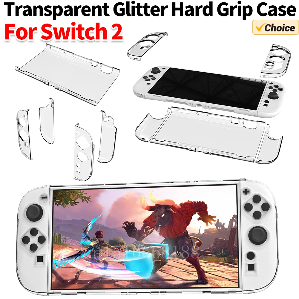 Clear PC Hard Case for Switch 2 Split Transparent Skin Case Anti-fall ...