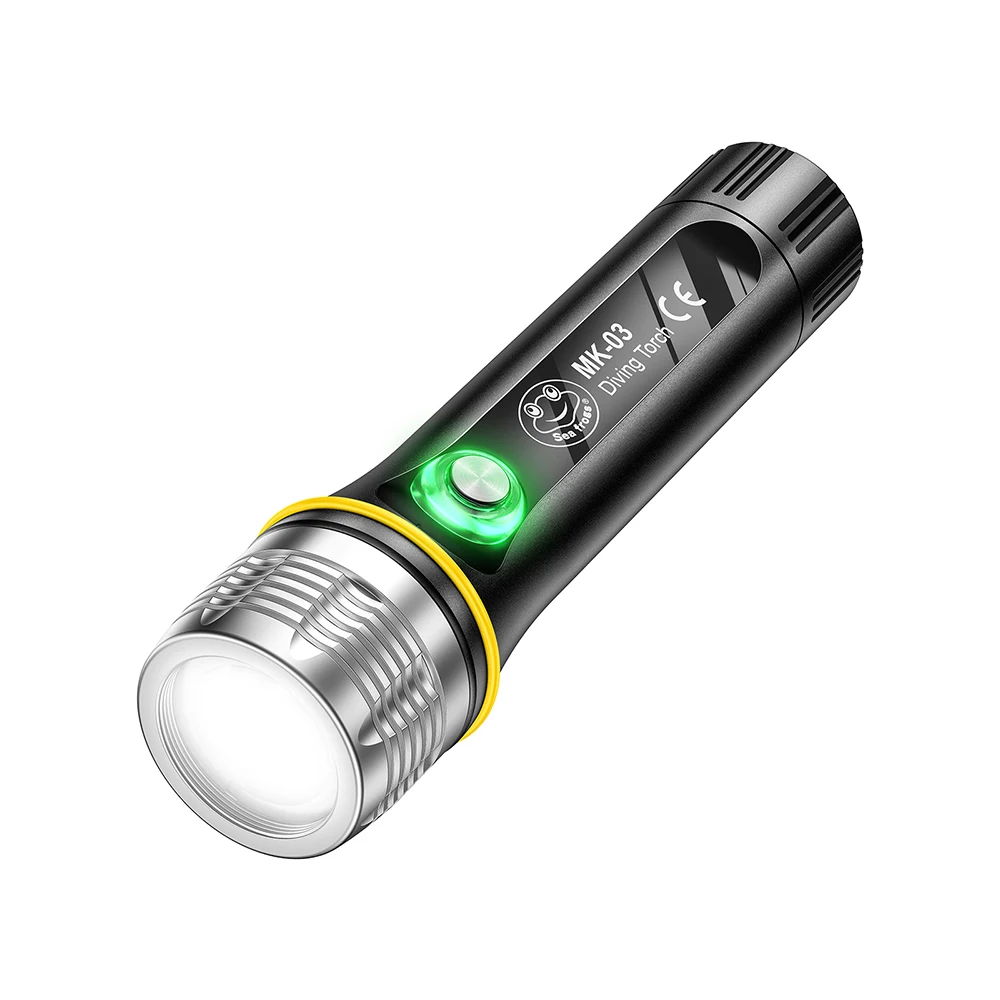 Seafrogs IP68 800LM Diving Flashlight Underwater Strobe Speedlight 100m ...