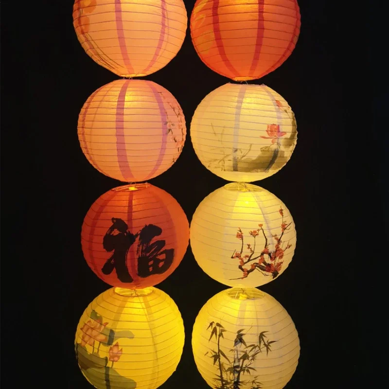 Lantern Festival Hanging Printed Paper Lantern Dance Chinese Ancient ...