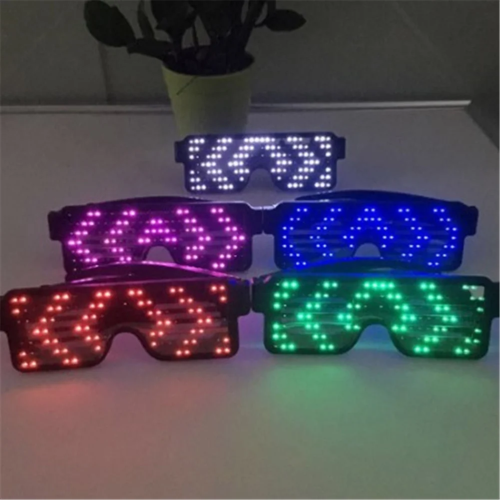 Led-Glowing-Glasses-10-Kinds-Dynamic-Patterns-Rechargeable-Flashing ...