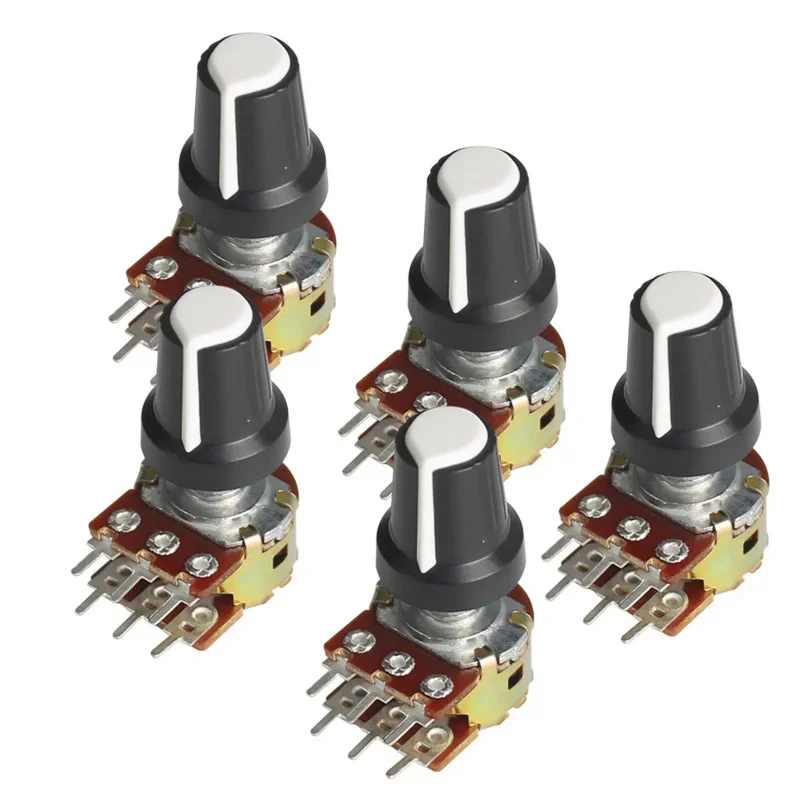 Generic 5 Set Wh148 15mm 6pin Linear Taper Rotary Potentiometer With ...