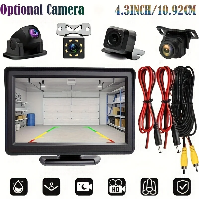 C-mera-de-Vis-o-Traseira-Do-Carro-Monitor-Display-HD-Conjunto-Completo ...